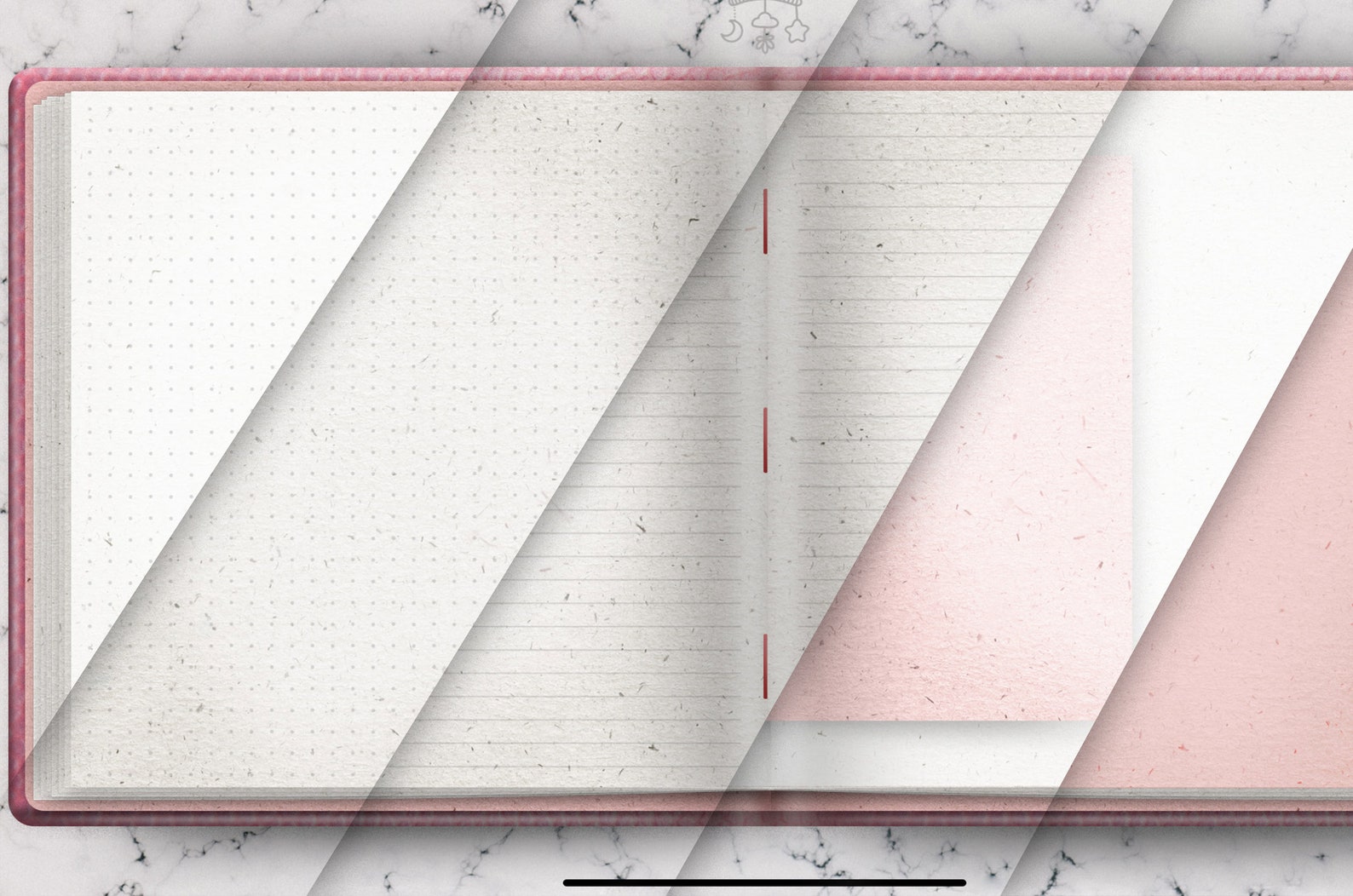 Pink Square Diary Digital Notebook for Goodnotes or as PDF | Etsy