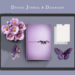 Lilac Digital Journal With Dashboard Goodnotes and PDF File - Etsy