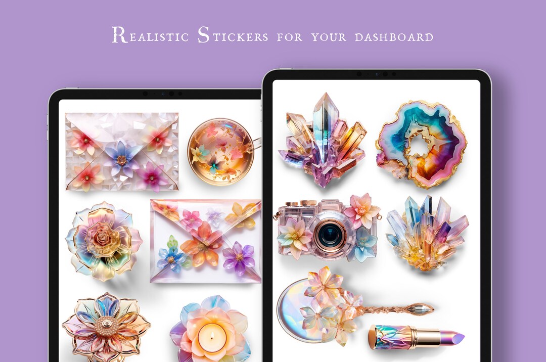 Rainbow Realm Decor for Your Digital Dashboard and Planner - Realistic ...
