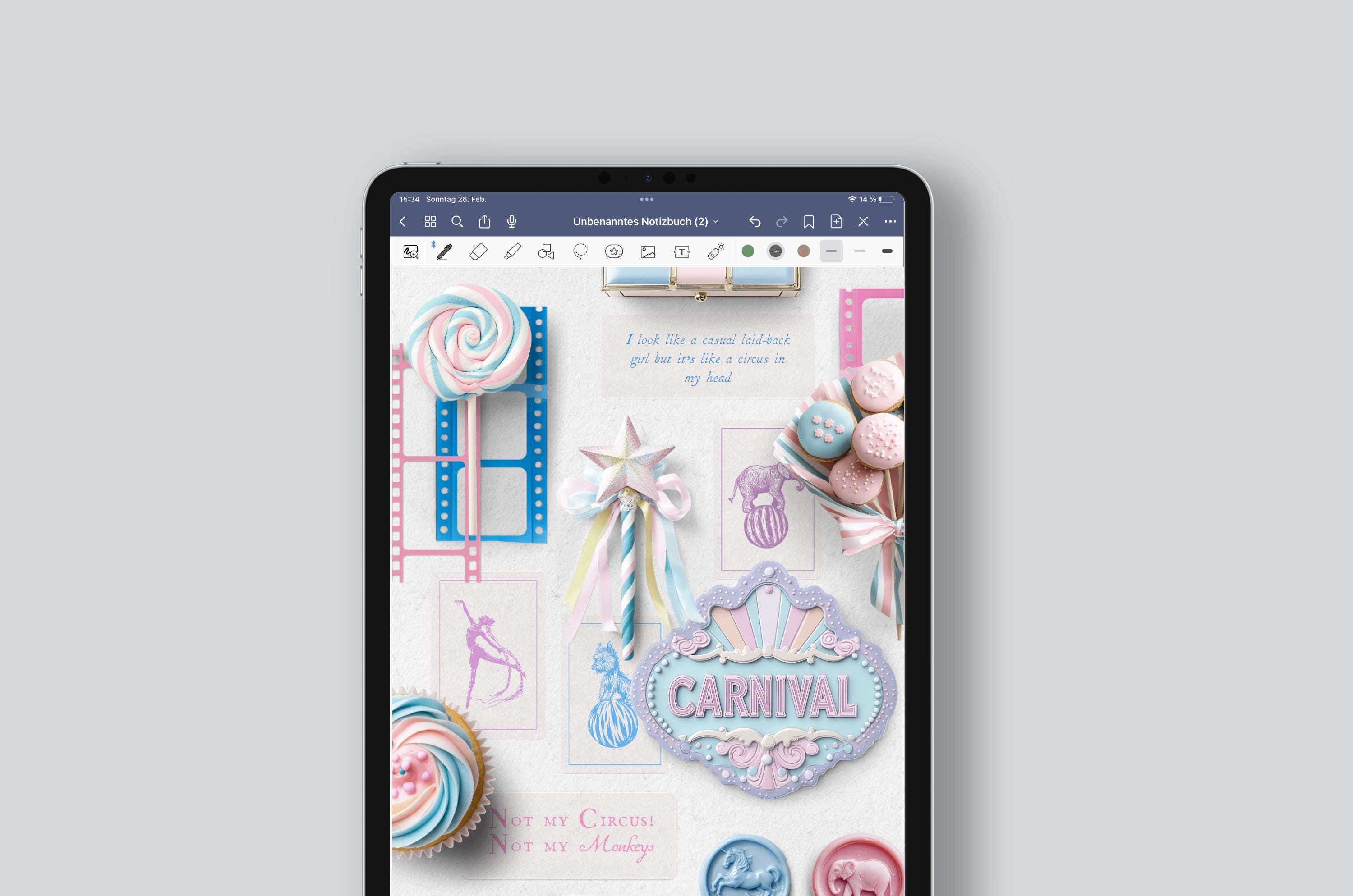 Circus Kit PNG Realistic Digital Sticker and Goodnotes File - Etsy