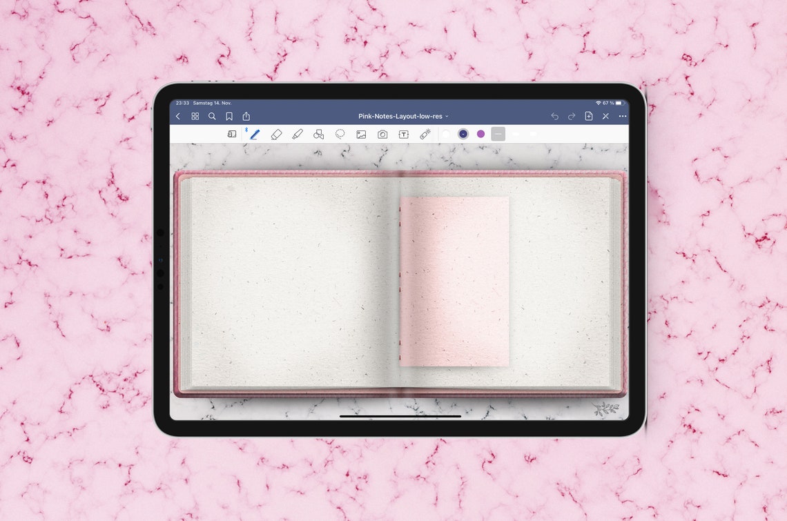 Pink Square Diary Digital Notebook for Goodnotes or as PDF | Etsy