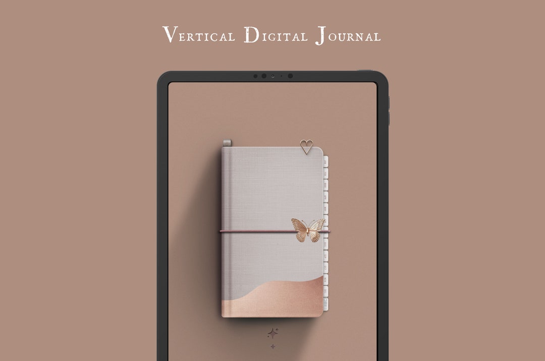 Realistic Slim Digital Journal With Dashboard as Goodnotes or as PDF ...
