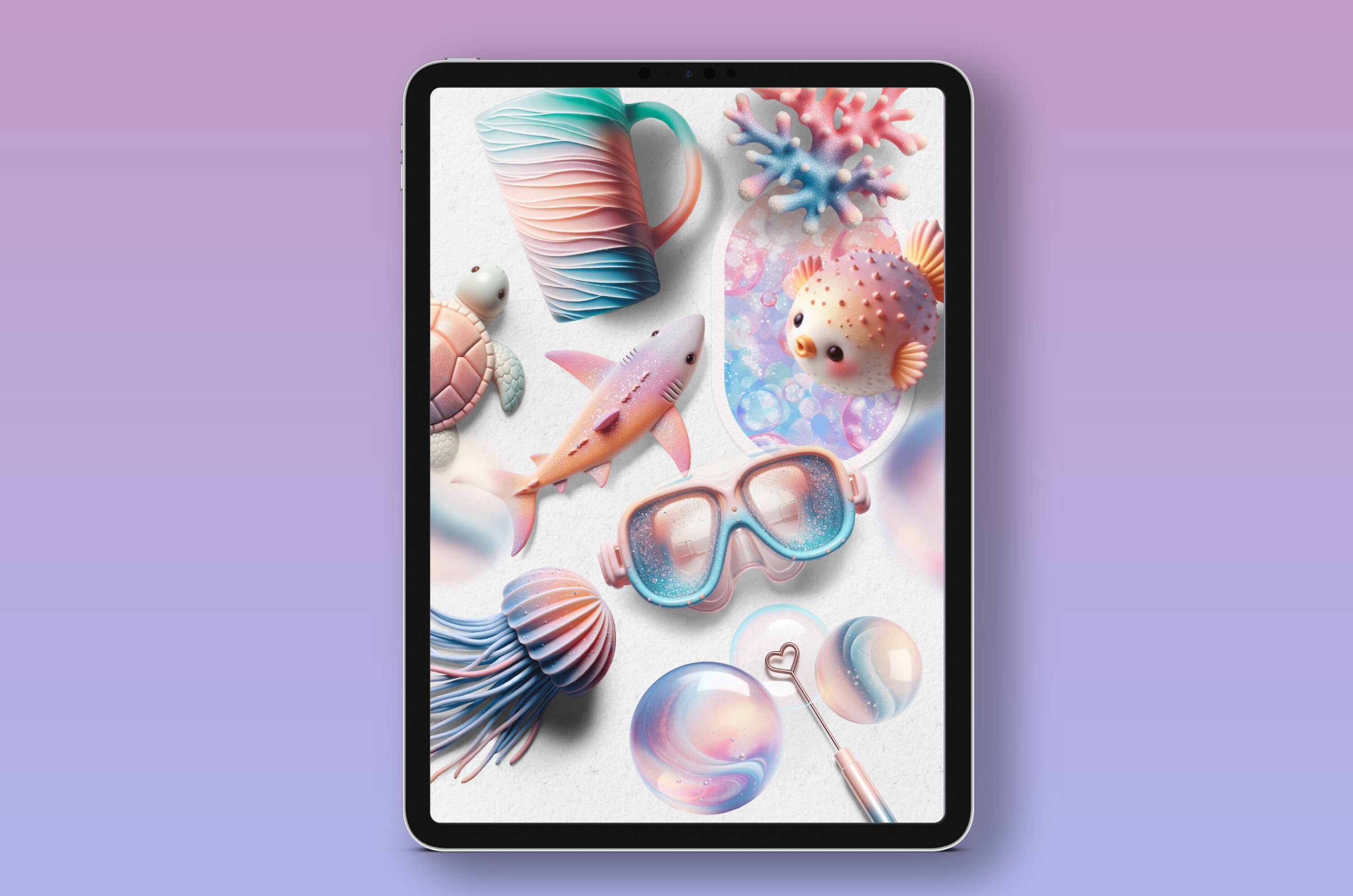 Realistic Digital Stickers Underwater Beach Trip Realm PNG and ...