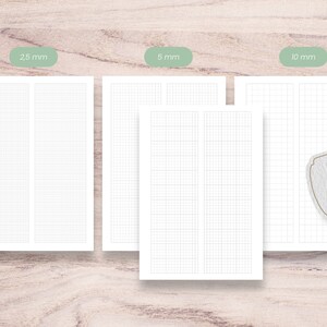 2 Rows Squared Paper, Lined Paper, Dotted Paper - PDF and PNG ...