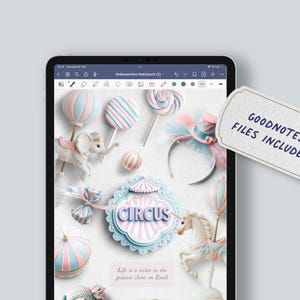 Circus Kit PNG Realistic Digital Sticker and Goodnotes File - Etsy