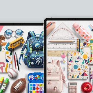 Digital School Sticker for Teacher and Students - Realistic Digital ...