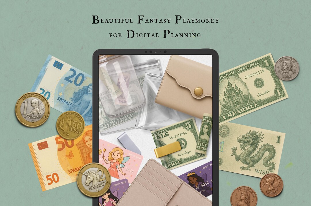 Digital Sticker Play-money “fairy Tale Budgeting” for Goodnotes | Cash ...