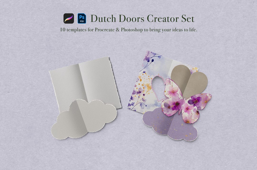 Dutch Doors Creator Set – 10 Digital Templates for Procreate, Photoshop ...