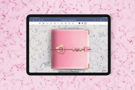 Pink Square Diary Digital Notebook for Goodnotes or as PDF | Etsy