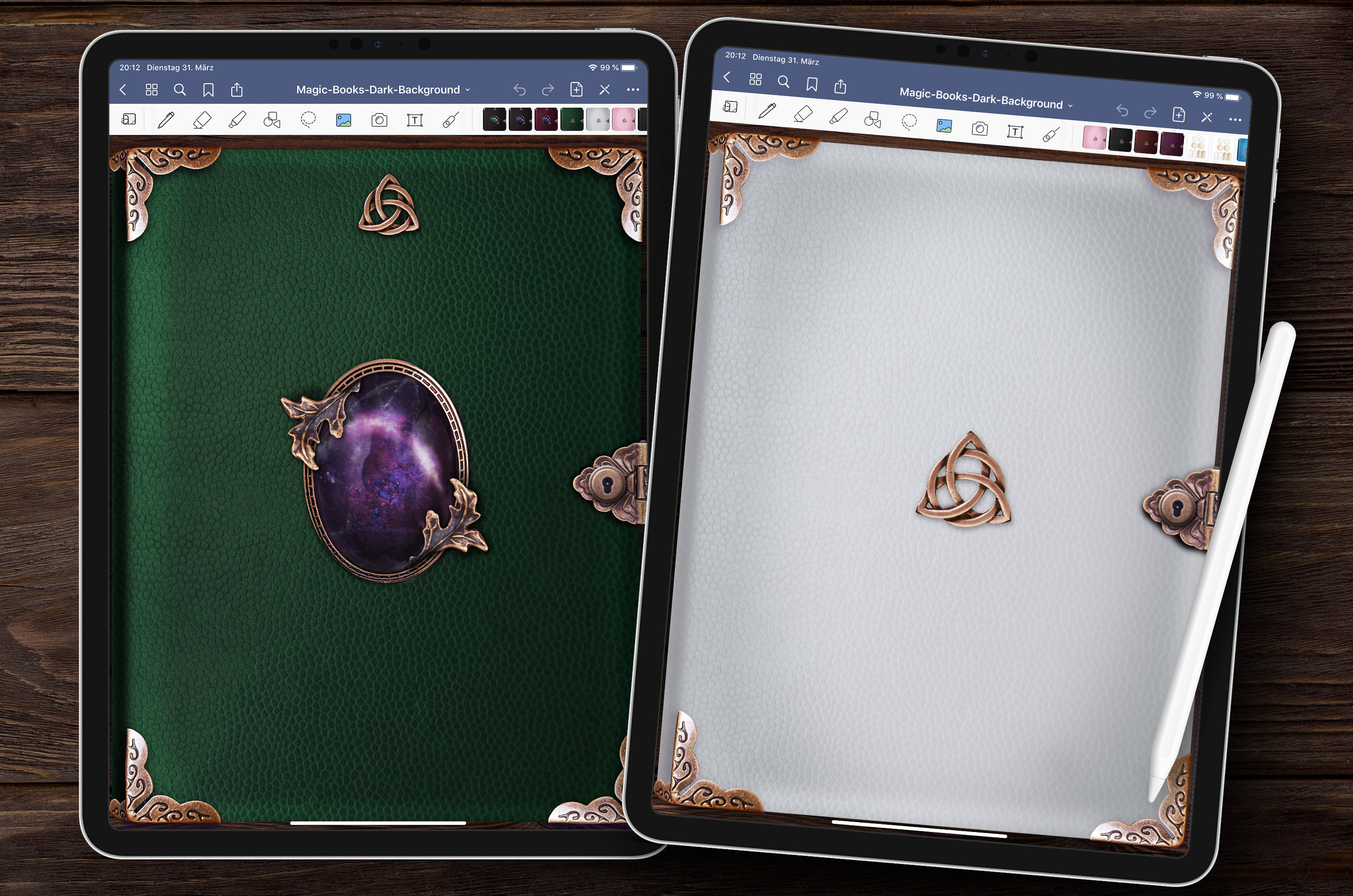 Dark Book of Shadows & Storybook /16 Notebook Cover for | Etsy