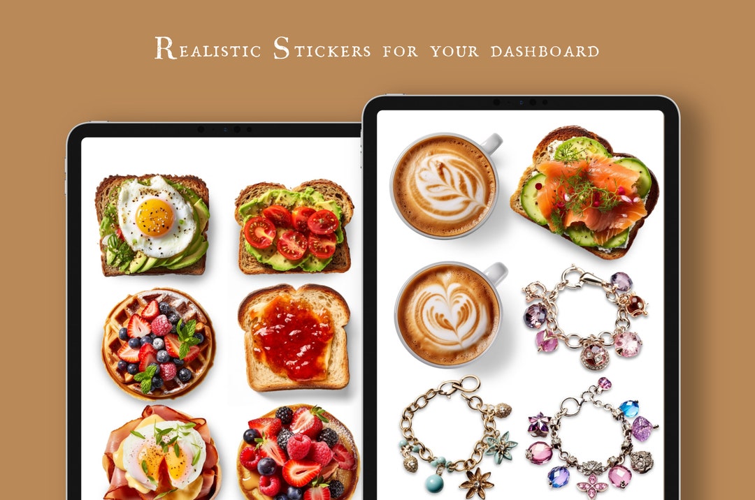 Cozy Breakfast - Realistic Digital Stickers, PNG Und Goodnotes Datei - Etsy