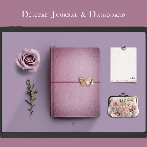 Realistic Digital Journal With Dashboard - Etsy