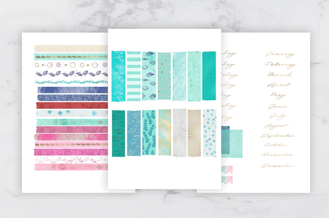Digital Washi Tape for Goodnotes Washi Clip Art Pngs Digital Band ...