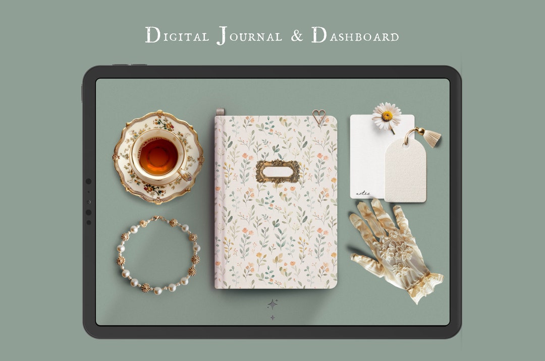 Regency Vintage Digital Journal, Half Year Goodnotes Journal, Digital ...