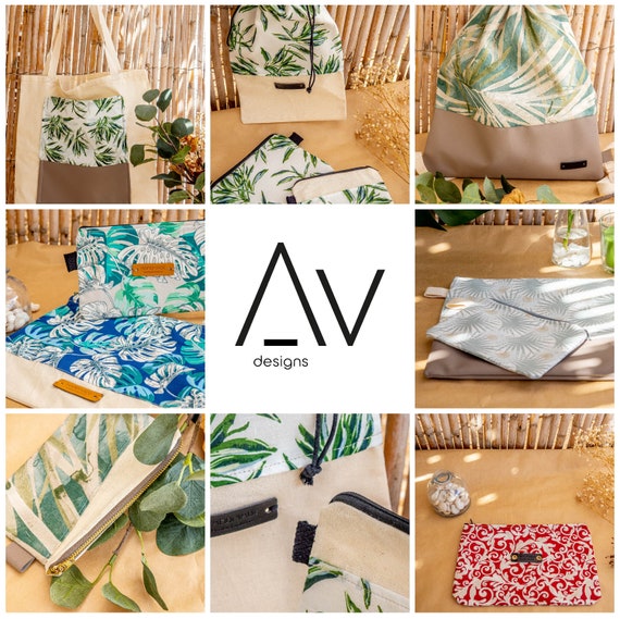 Printed handmade in Spain bags tote bags toiletry bag | Etsy