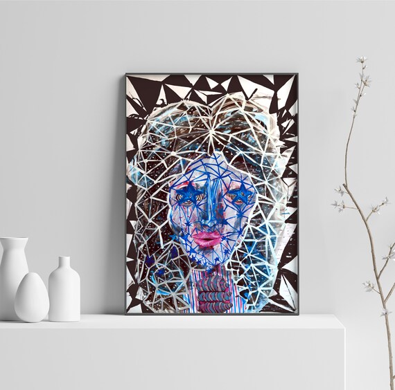 Instant Download Stellar Eyes Portrait Printable Art | Etsy