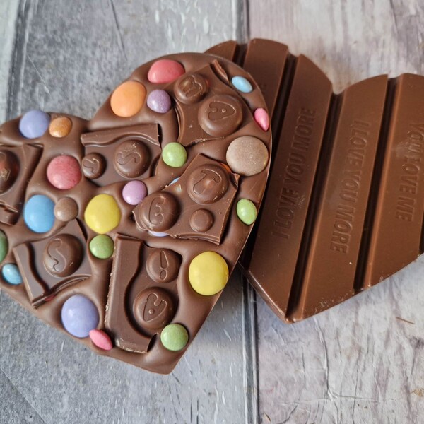 Heart Chocolate Slab - Etsy UK