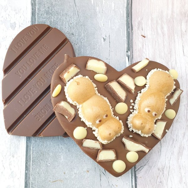 Heart Chocolate Slab - Etsy UK