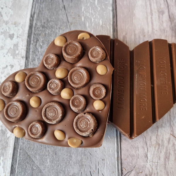 Heart Chocolate Slab - Etsy UK