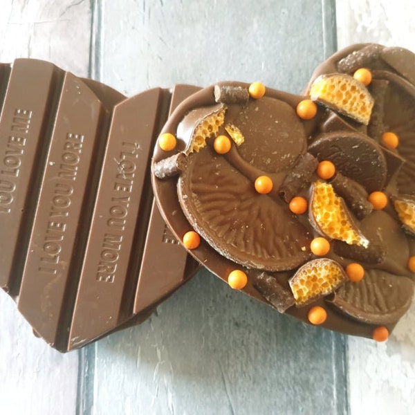 Heart Chocolate Slab - Etsy UK
