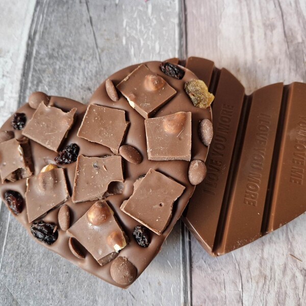 Heart Chocolate Slab - Etsy UK