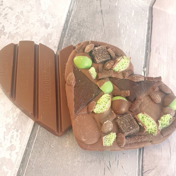 Heart Chocolate Slab - Etsy UK