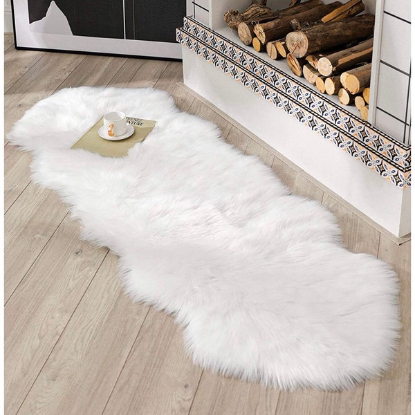 White Fur Rug - Etsy