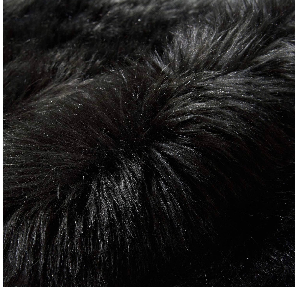3x3 Round Fur Rug-black Rug Black Fur Rug Faux Sheepskin - Etsy