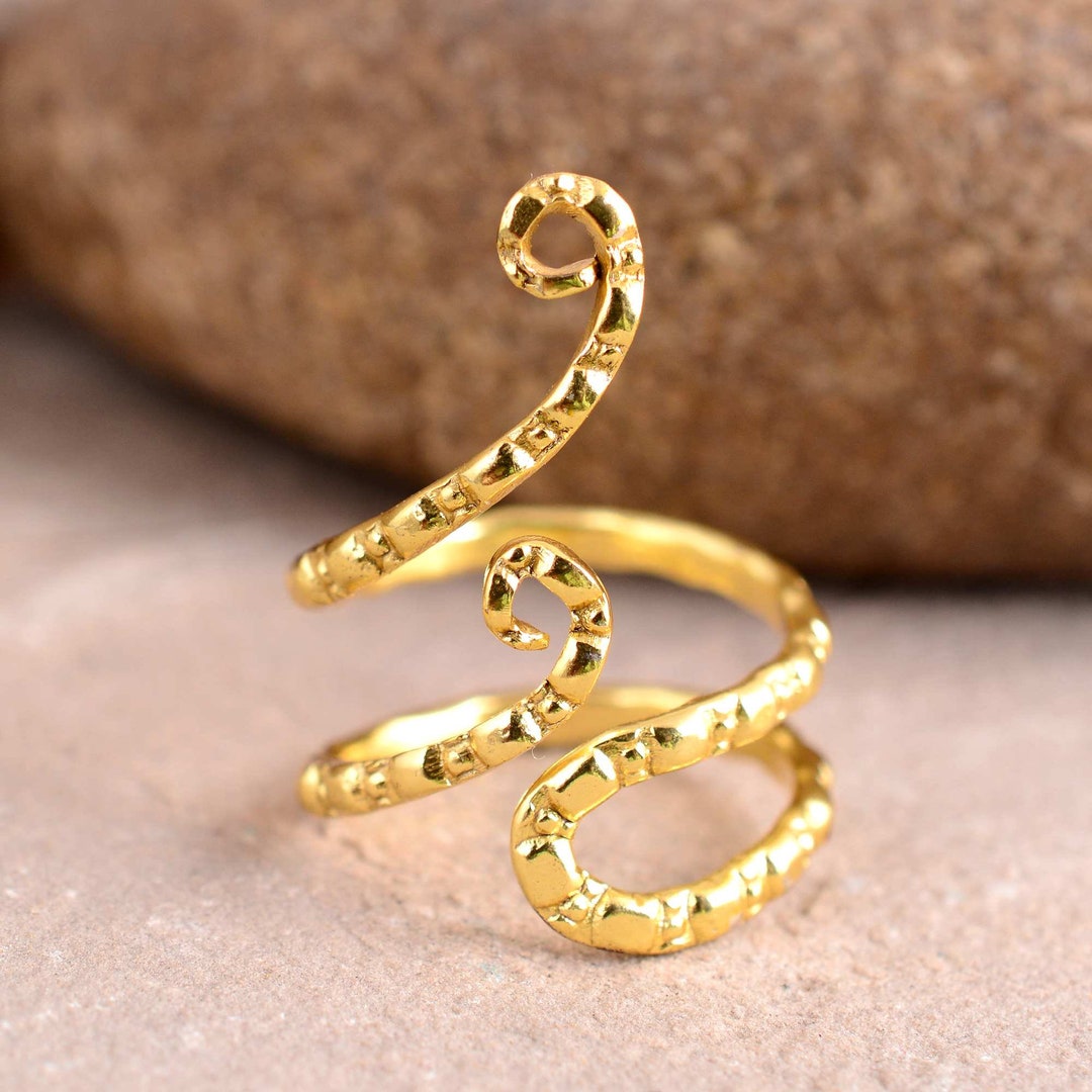 Gold Arthritis Ring both Rings , Splint Knuckle Ring, Thumb Ring, Brass ...