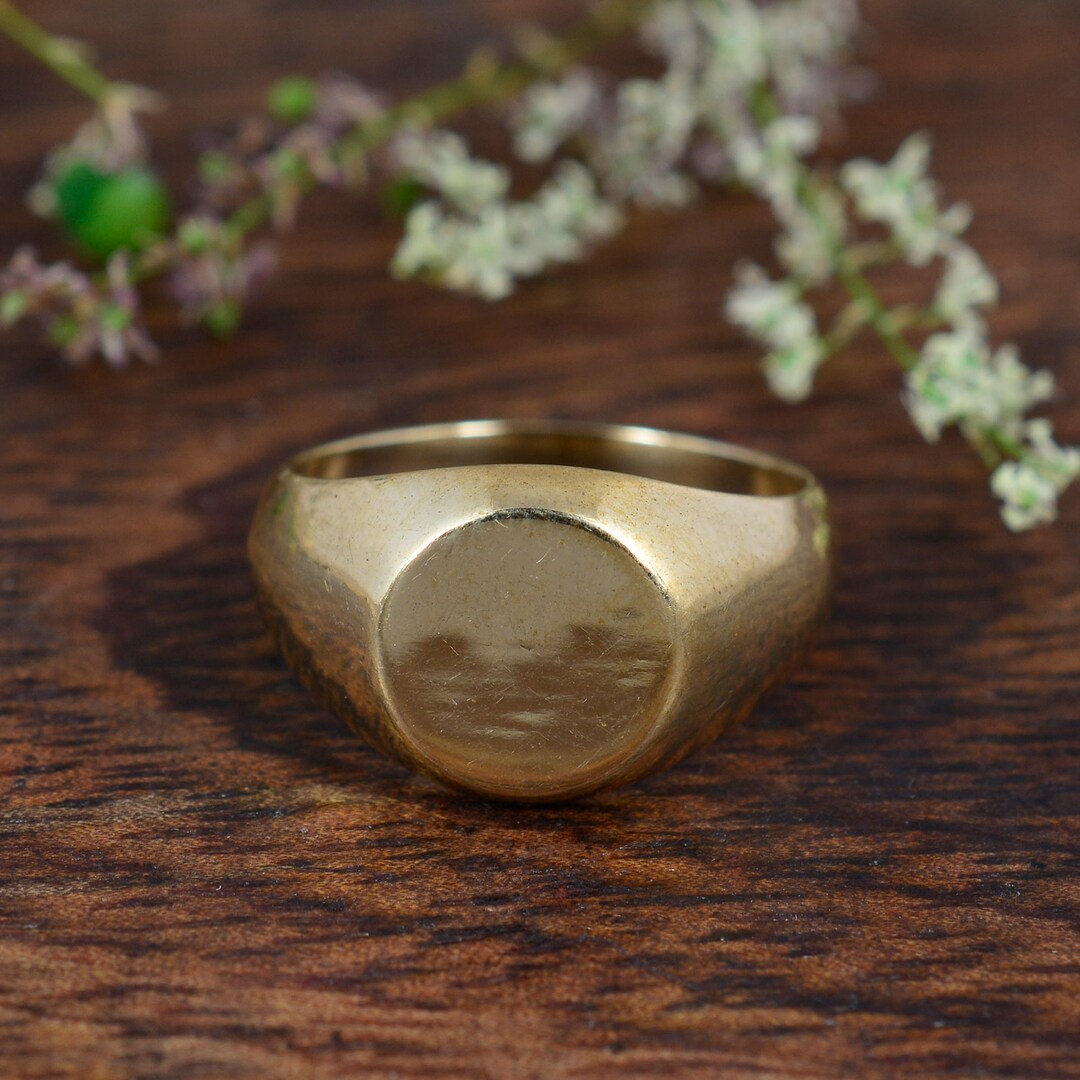 Signet Square Gold Ring, Signet Ring, Men Signet Ring ,women Signet ...