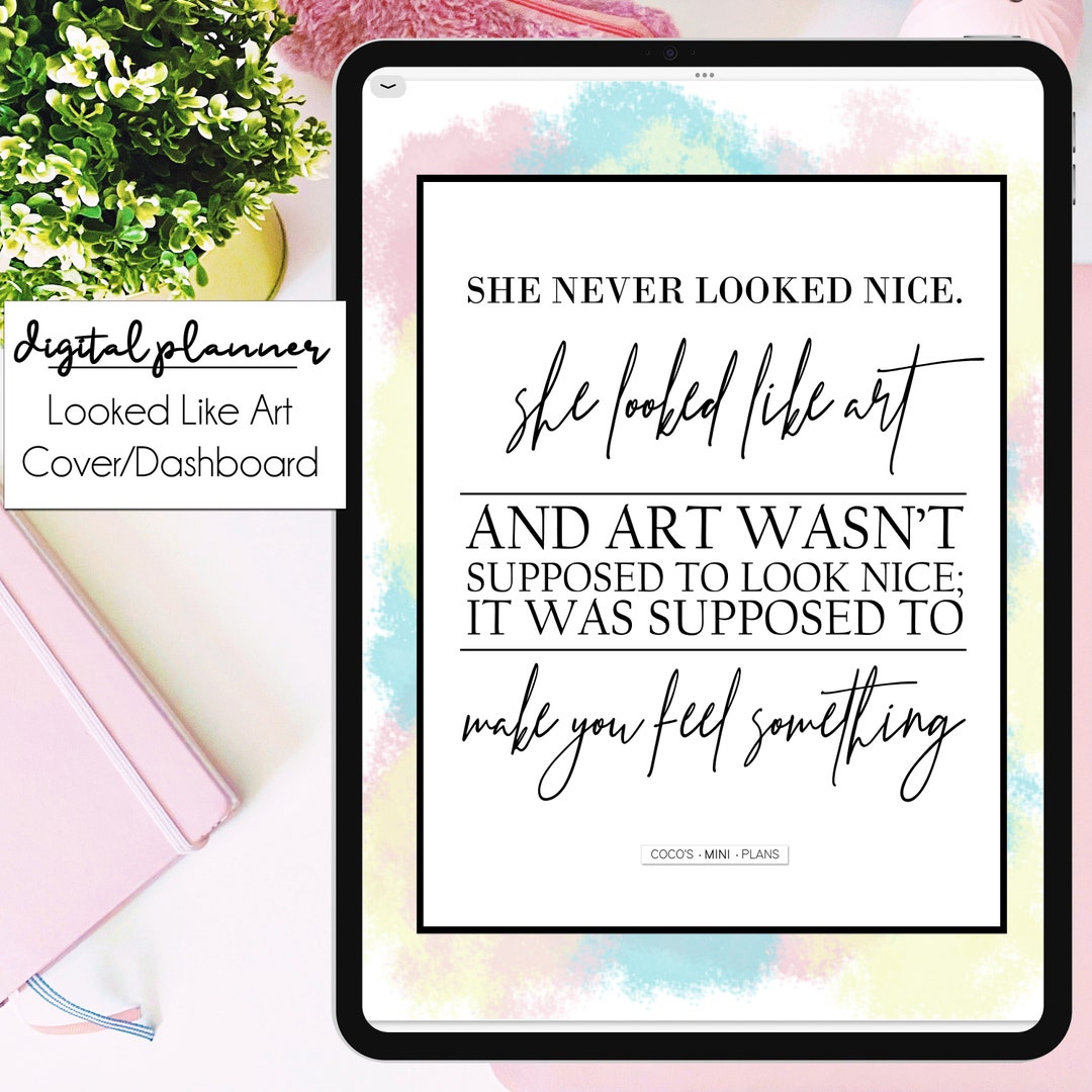 BYOP Digital Planner Looked Like Art Cover/dashboard - Etsy