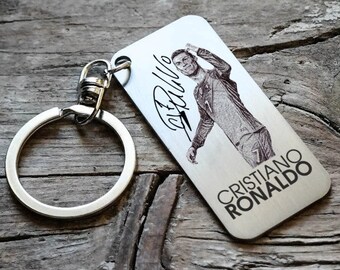 Cristiano Ronaldo Keychain - Etsy Israel