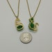 Genuine Green Swain/cat Jade Pendant Necklace - 18 Inches Gold Chain - Etsy