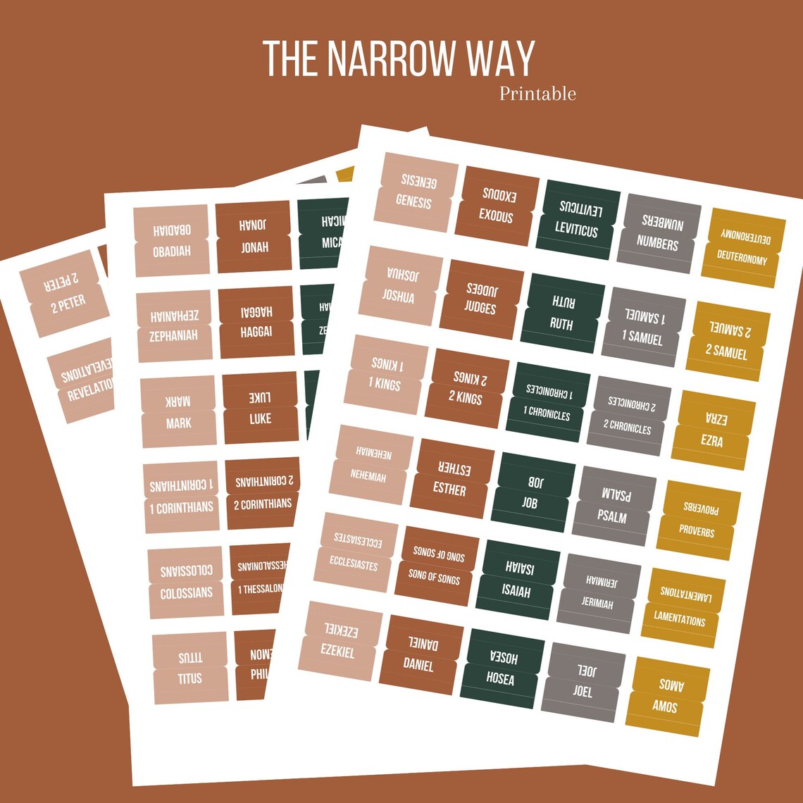 Printable Bible Tabs || the Narrow Way || PDF Download || Tabs for ...