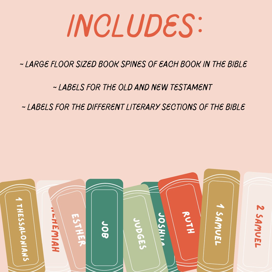 Books of the Bible Floor Game, Memory Game, Christian, Kids Games ...