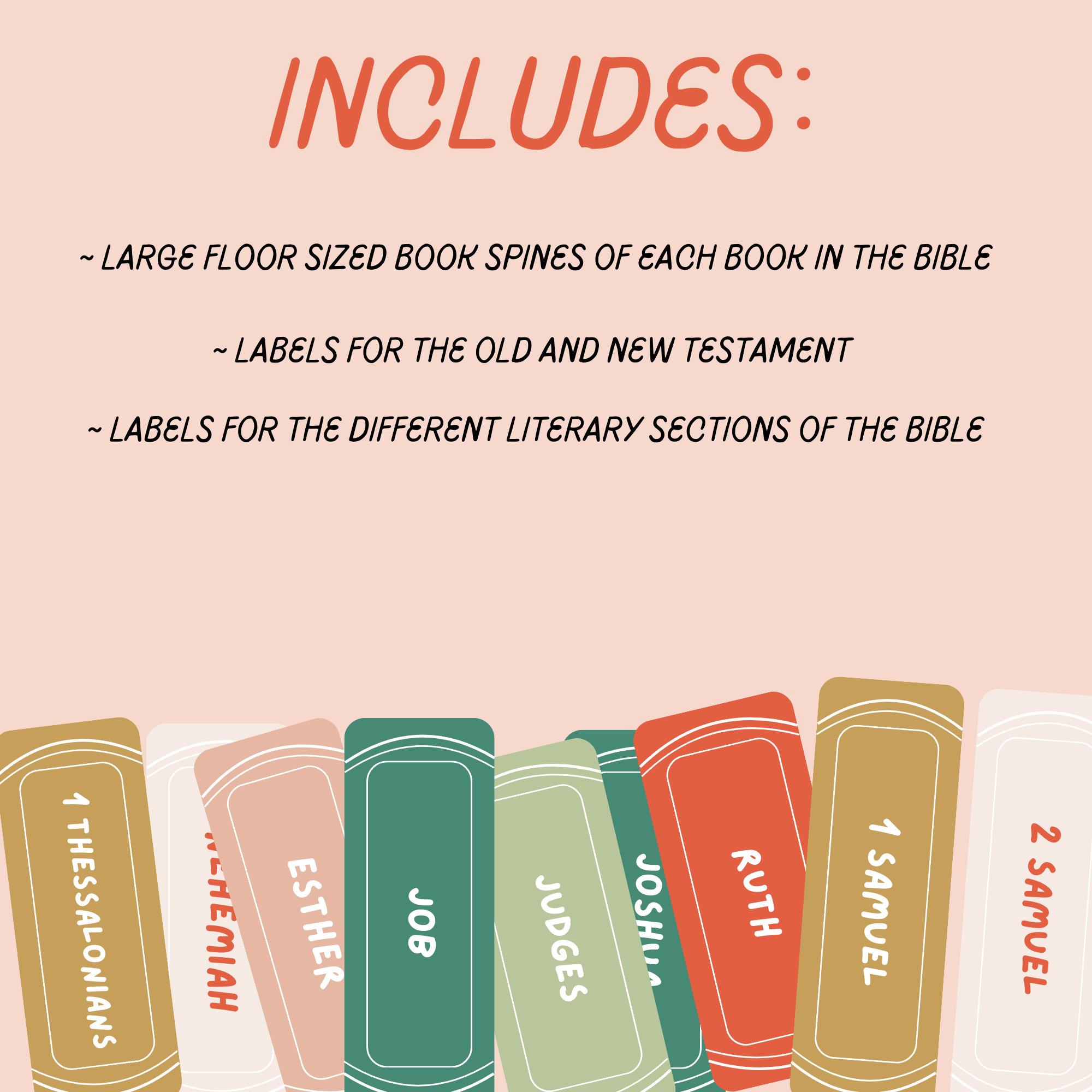 Books of the Bible Floor Game, Memory Game, Christian, Kids Games ...