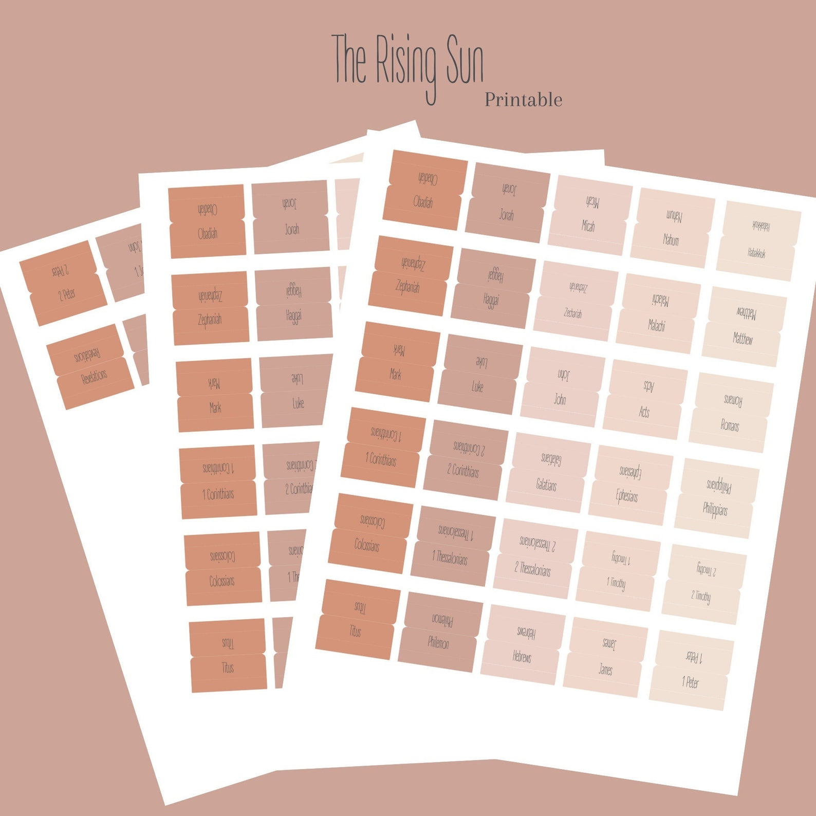 Printable Bible Tabs || the Rising Sun || PDF Download || Tabs for ...