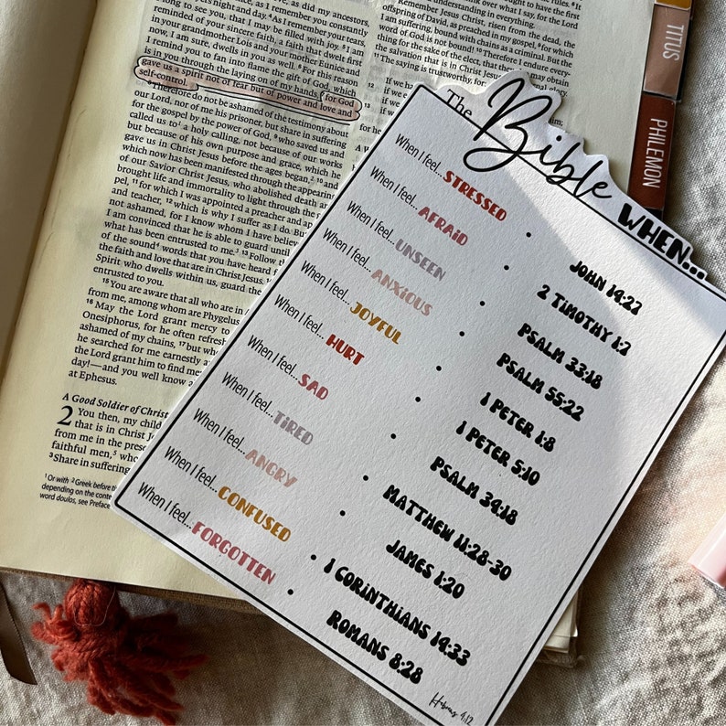 The Bible When... || Bible Verse Index || Bible Accessories ...