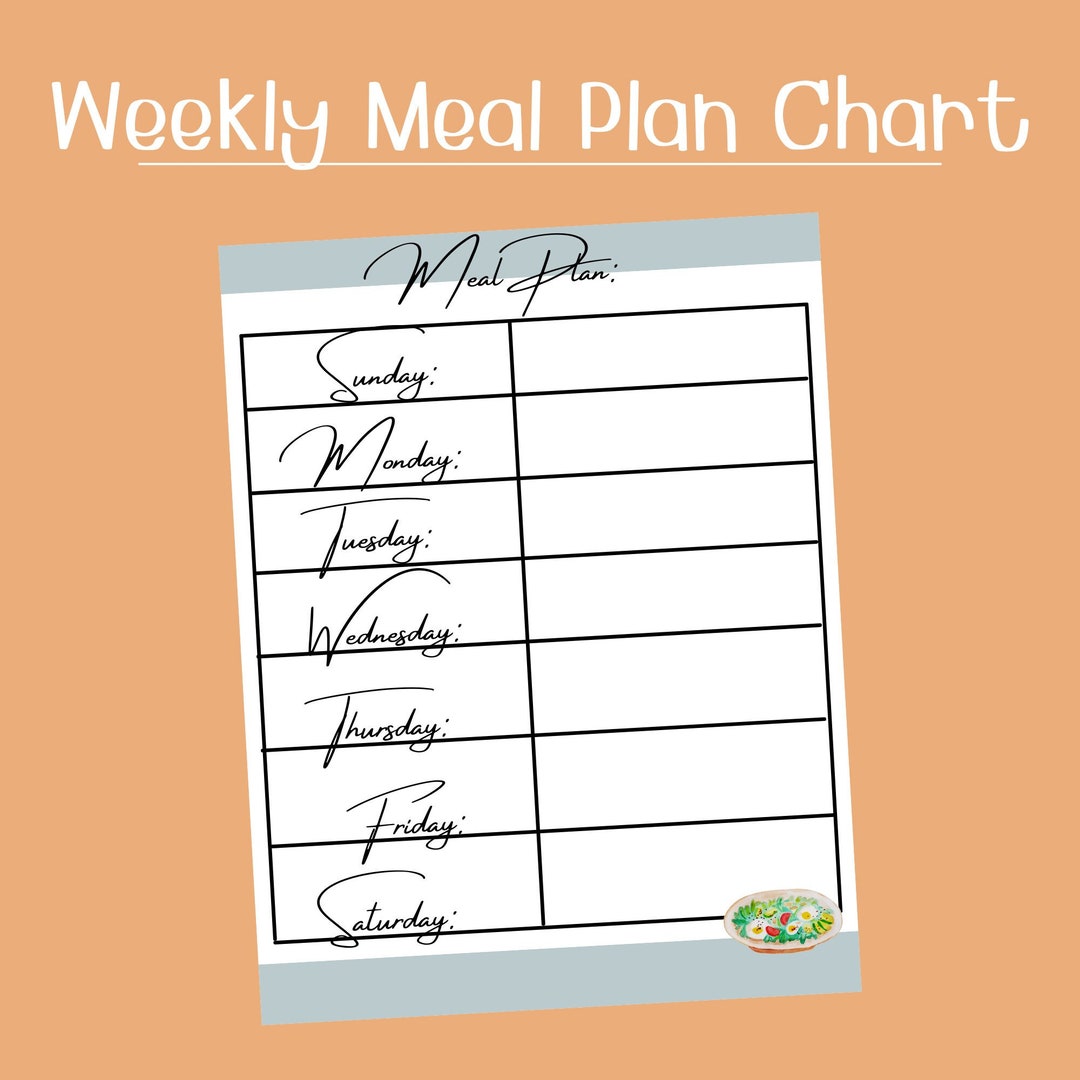 Meal Plan Chart, Meal Prep, Week Night Meals, Organization, Weekly Meal ...