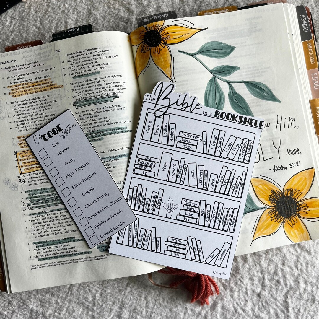 The Bible in a Bookshelf Bible Reading Tracker || Physical Product ...