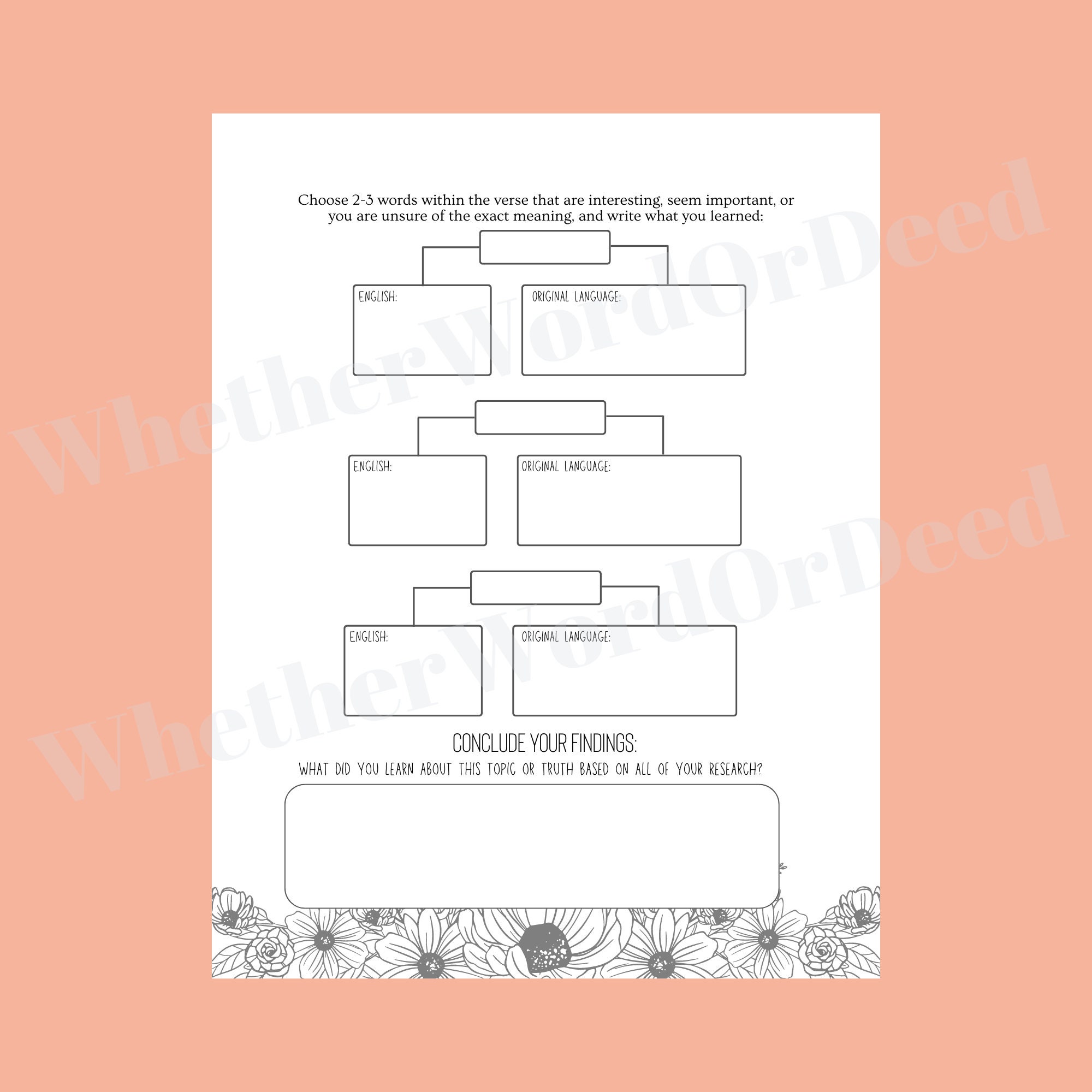 Verse Mapping Worksheets, Verse Mapping, Bible Study, Christian Gifts ...