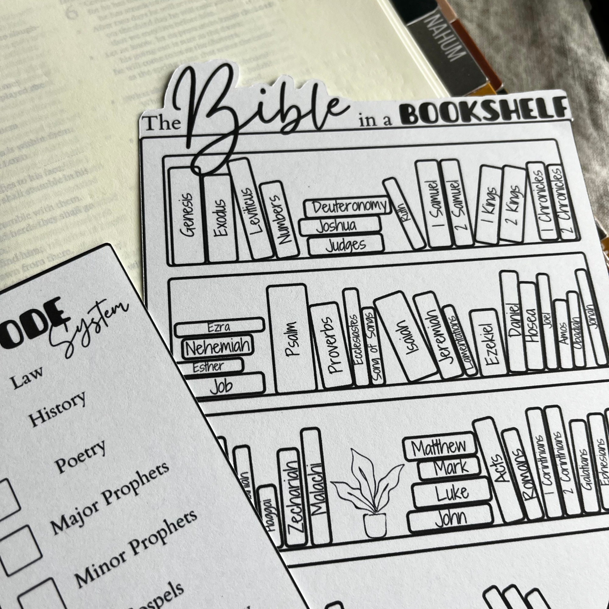 The Bible in a Bookshelf Bible Reading Tracker || Physical Product ...