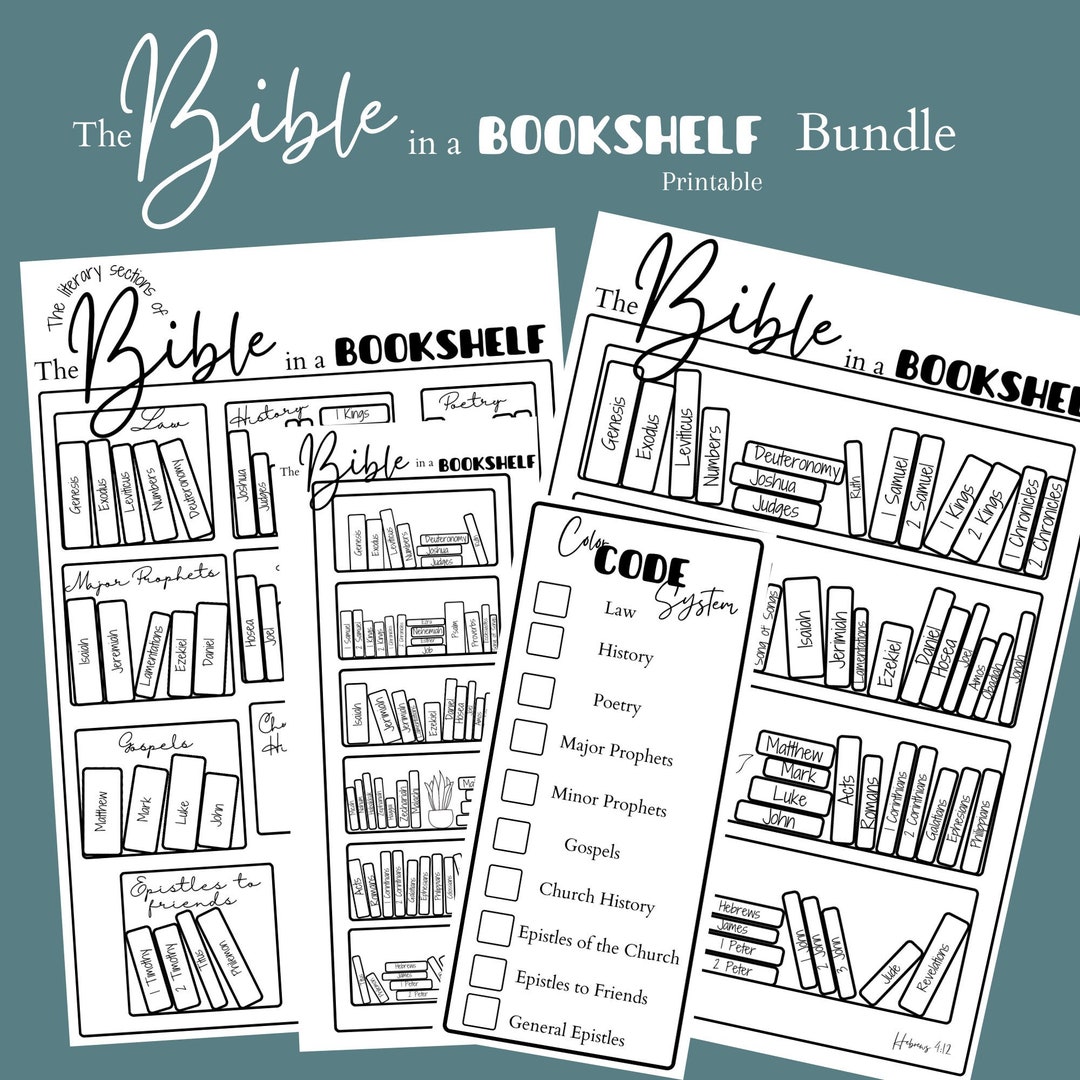 The Bible in a Bookshelf Bundle || Printable PDF - Etsy