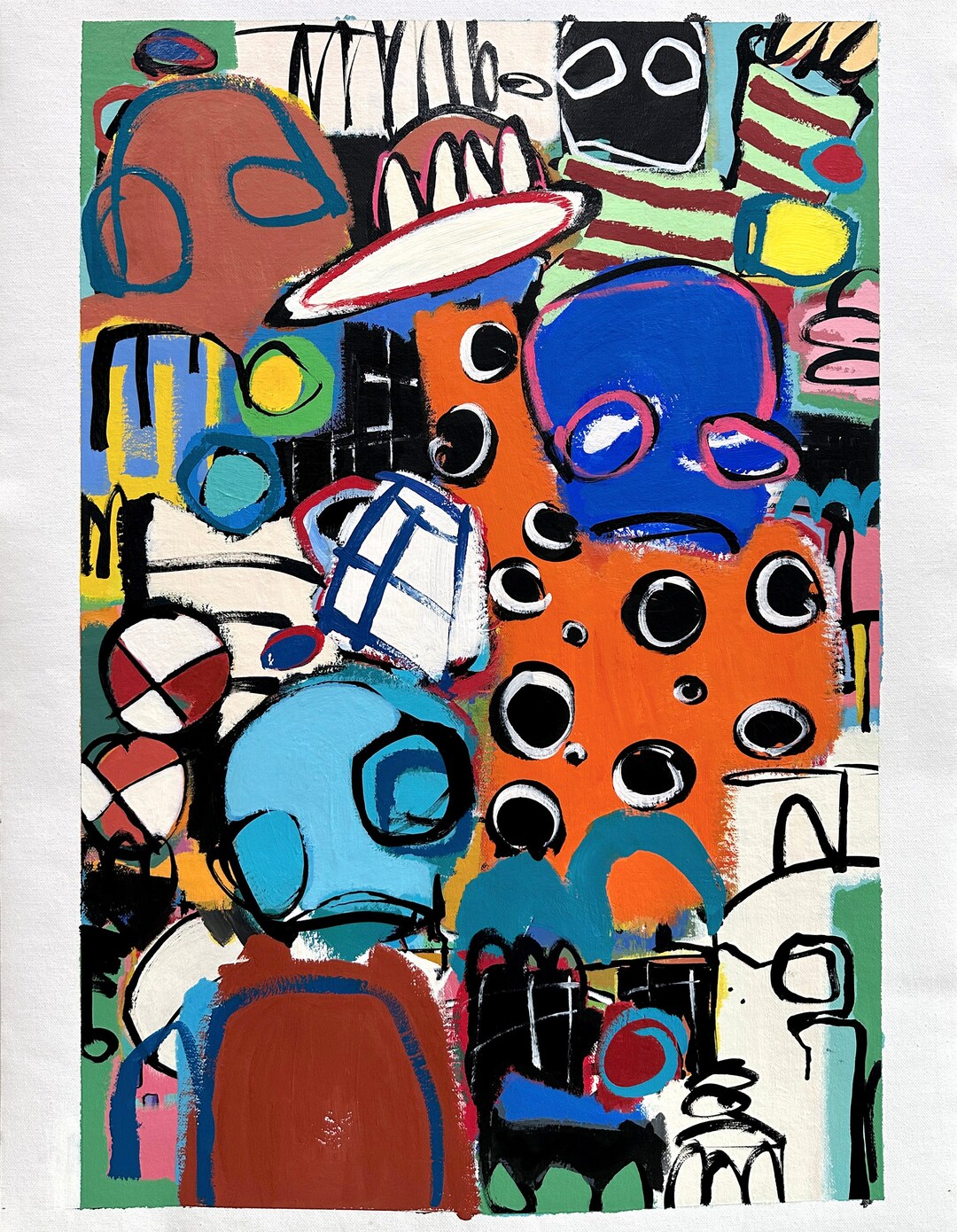 Title: in the Mess Abstract Figure Art, Acrylic Painting, Canvas ...