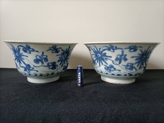 A Pair of Large Antique Chinese Porcelain Bowls Dating From - Etsy
