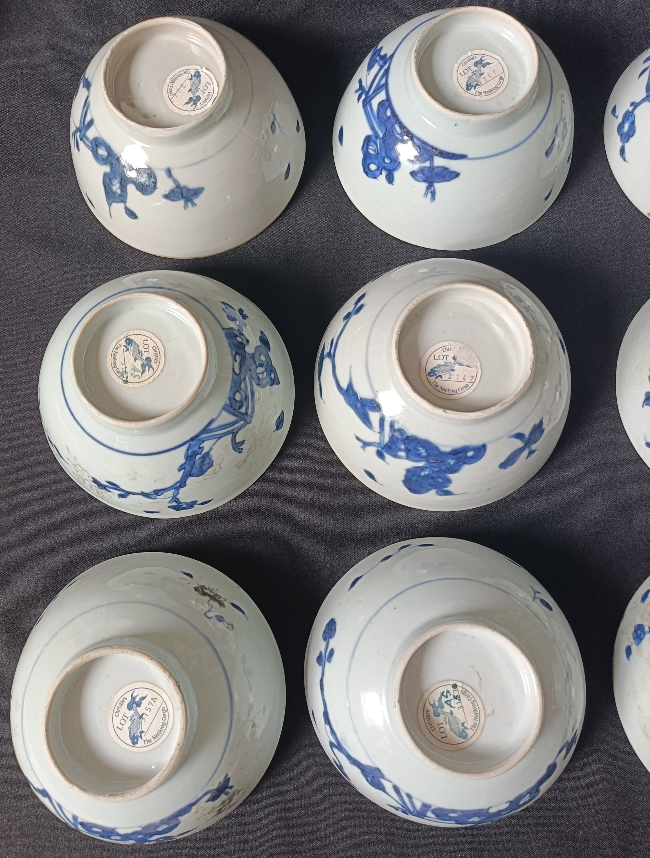 12 Chinese Antique Nanking Cargo Shipwreck Bowls, 18th Century - Etsy