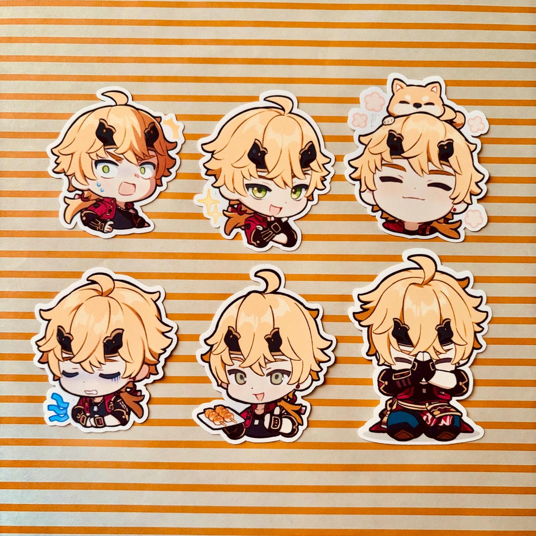 Genshin Impact Chat Stickers Thoma Inazuma Shiba Paimon's Paintings ...