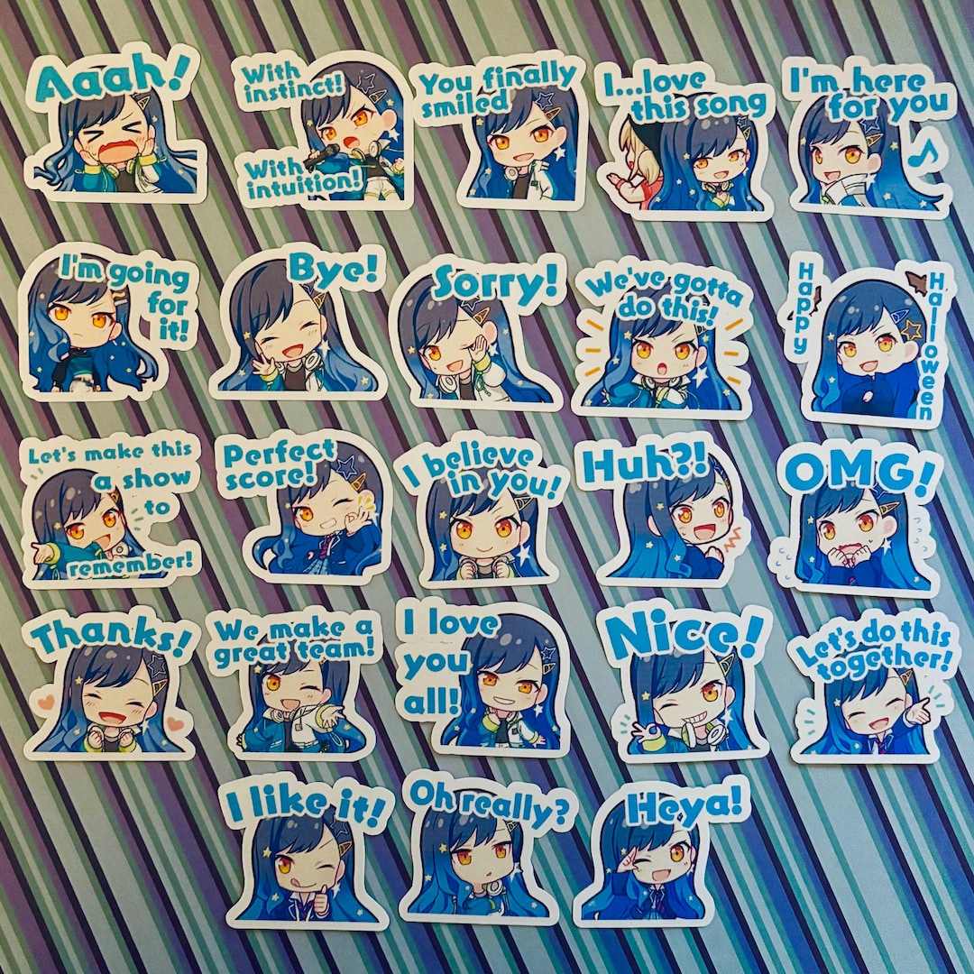 An Shiraishi Project Sekai Vinyl Stickers - Chat Emotes - Etsy