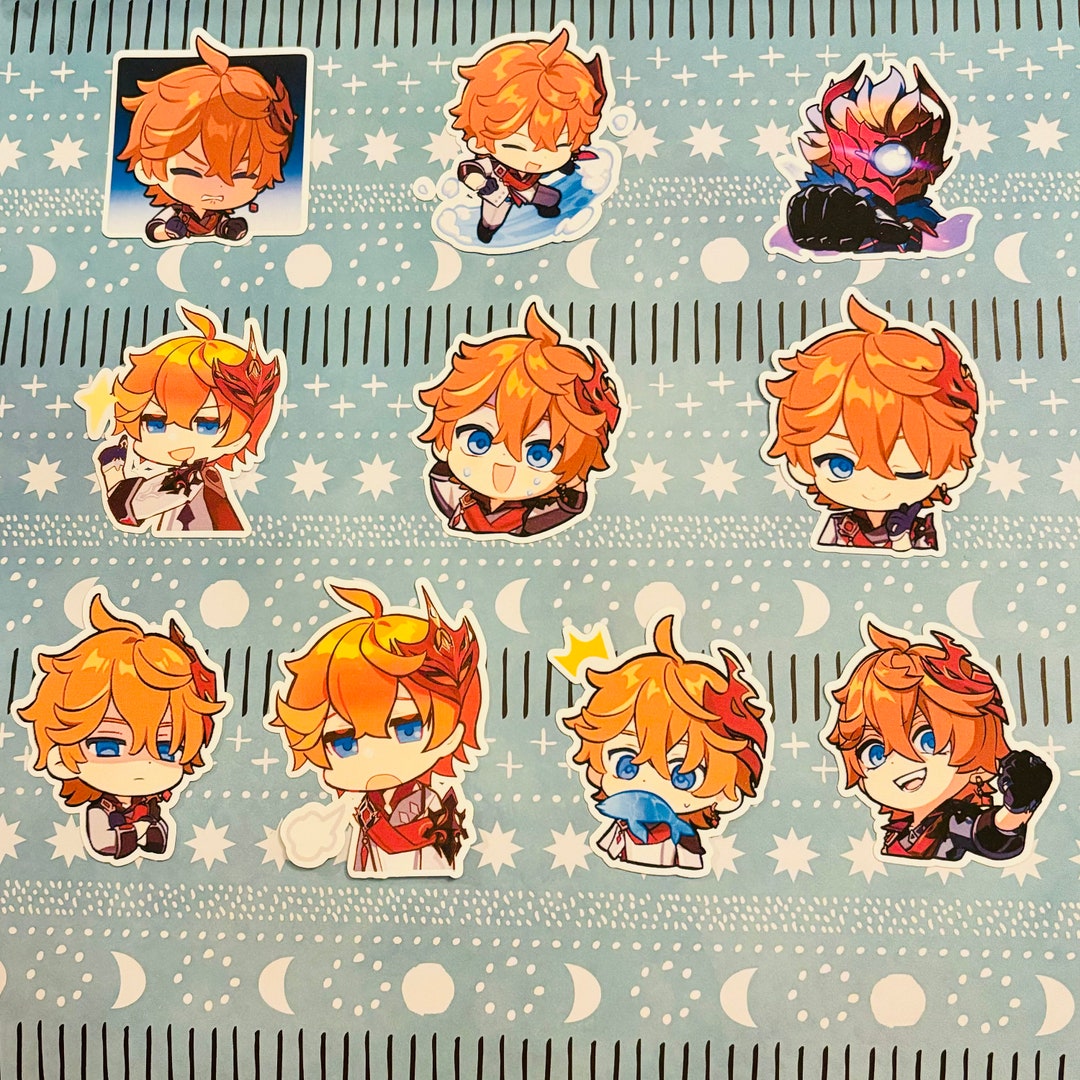 Genshin Impact Chat Stickers Fatui 11th Tartaglia Childe Ajax Paimon's ...
