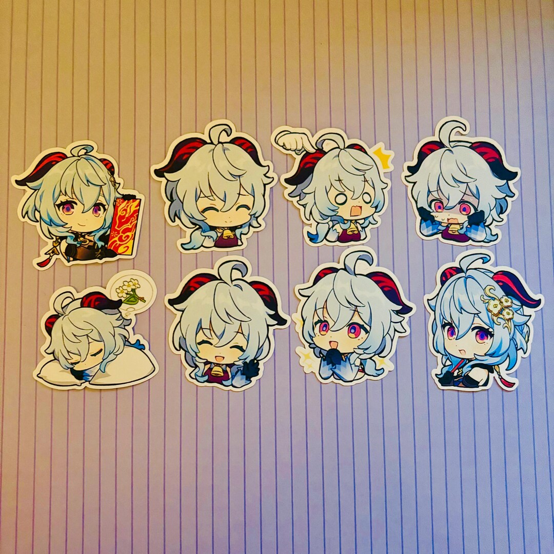 Genshin Impact Chat Stickers Ganyu Cryo Adeptus Liyue Paimon's ...